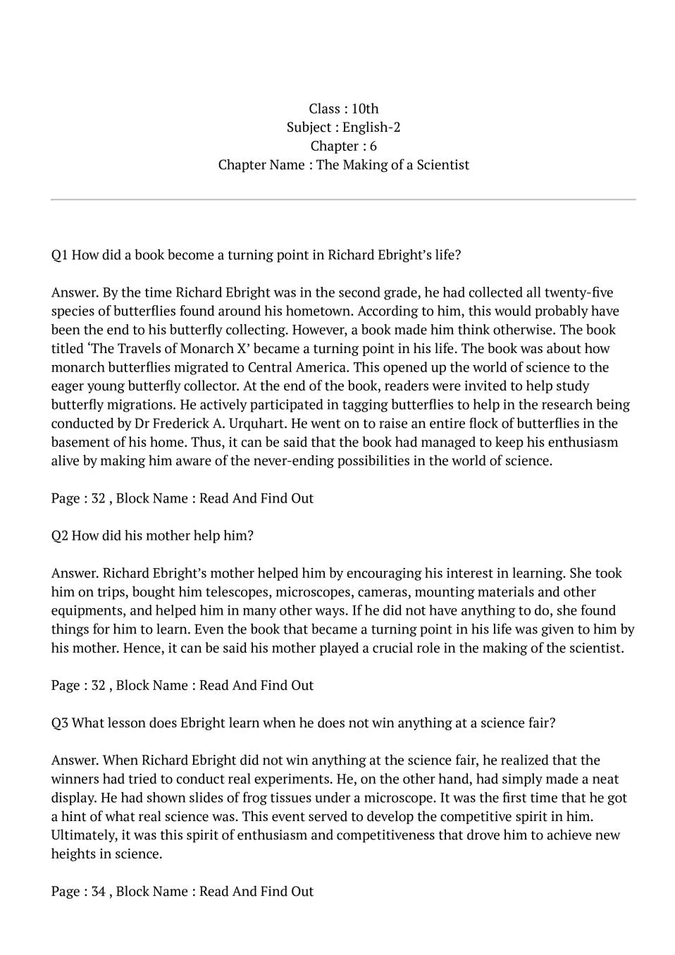 NCERT Solutions For Class 10 English Chapter 6 The Making Of A NCERT Solutions For Class 10 English Chapter 6 The Making Of A