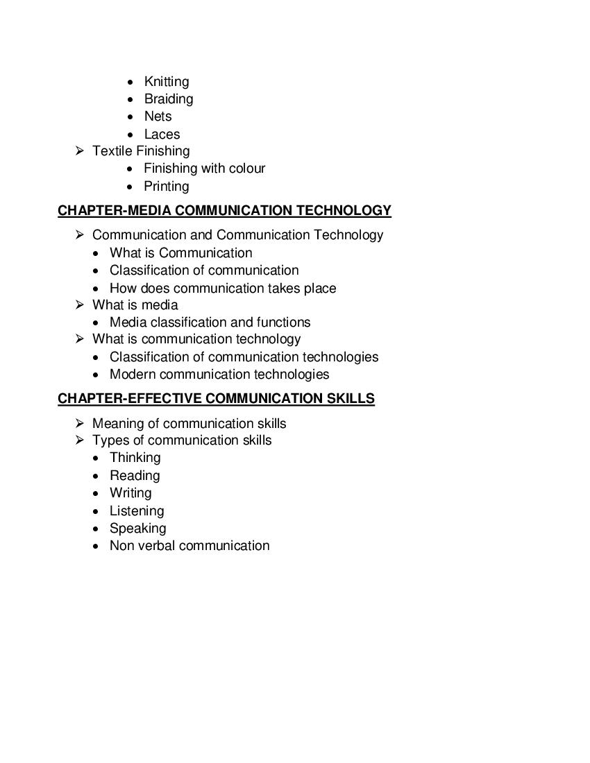 CBSE Syllabus for Class 11 Home Science 2021-22 [Revised]