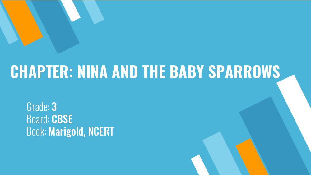 Teaching Material Class 3 English Nina And The Baby Sparrows