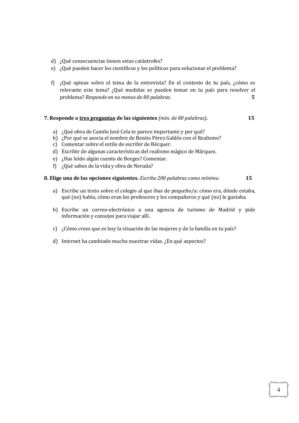 CBSE Sample Papers 2020 for Class 12 – Spanish
