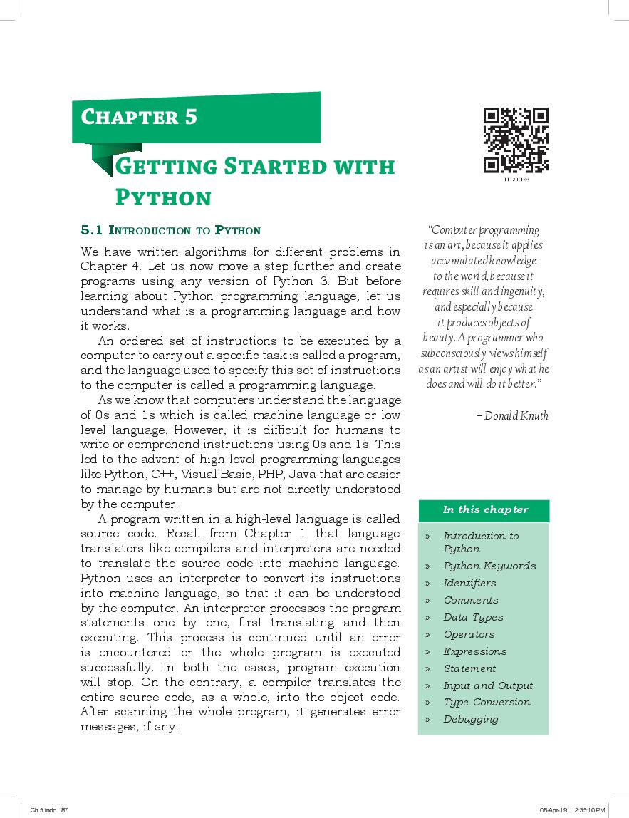 RBSE Book Class 11 Computer Science Chapter 5 Getting Started With 