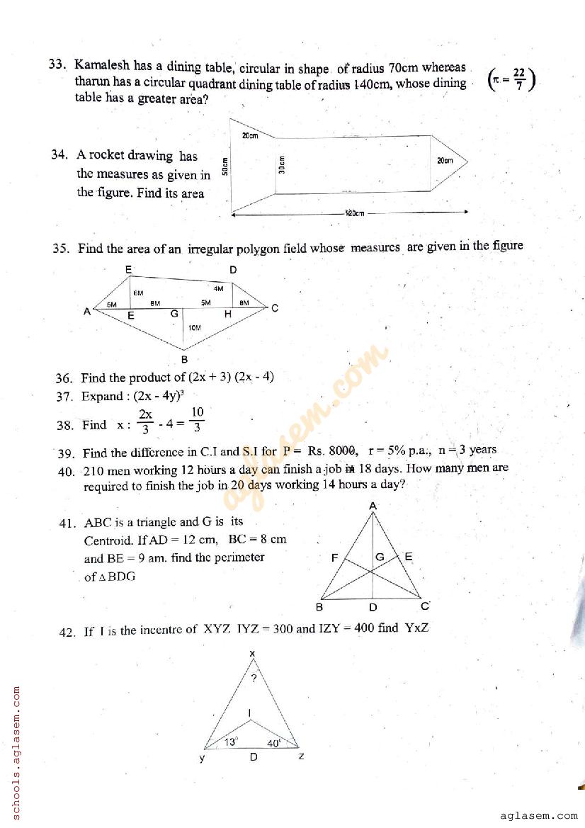 TN 8th Maths Half Yearly Question Paper 2023 PDF TN 8th Maths Half Yearly Question Paper 2023 PDF
