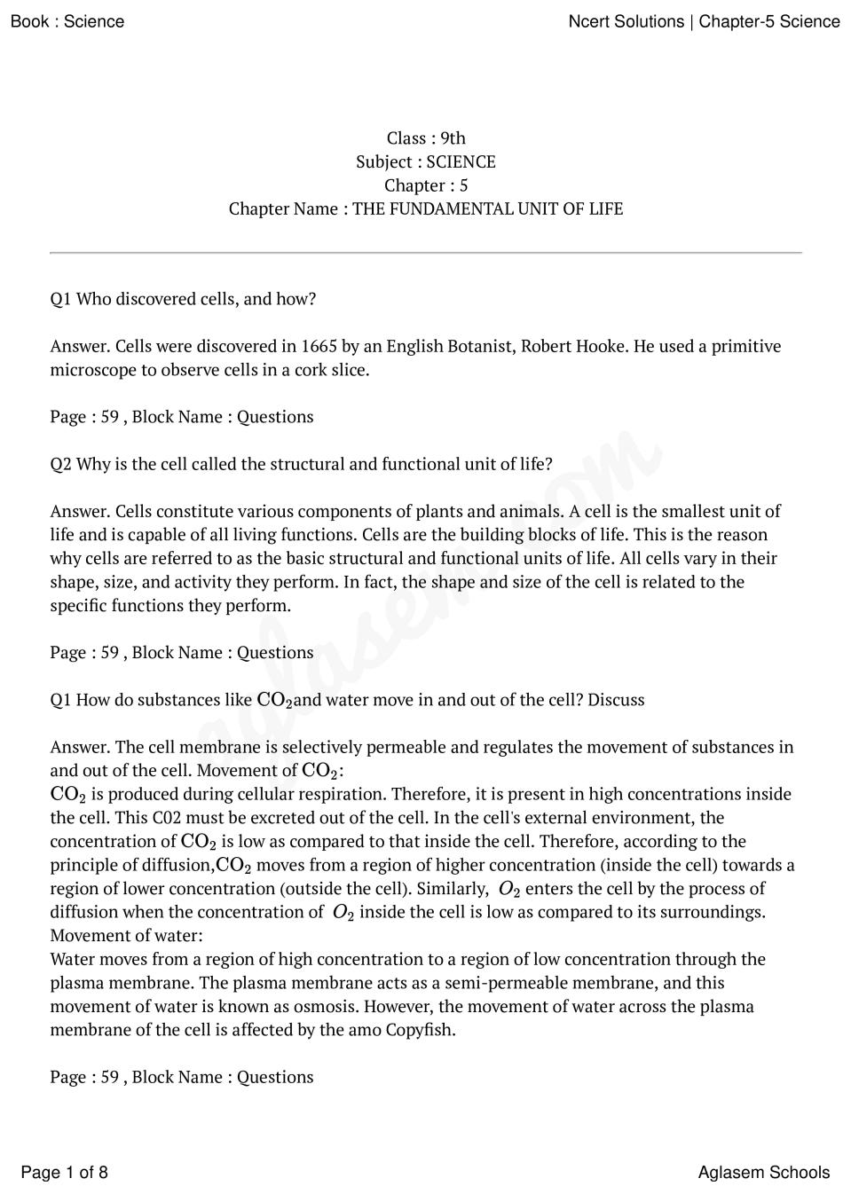 43 Cells The Units Of Life Worksheet Answers Worksheet Master