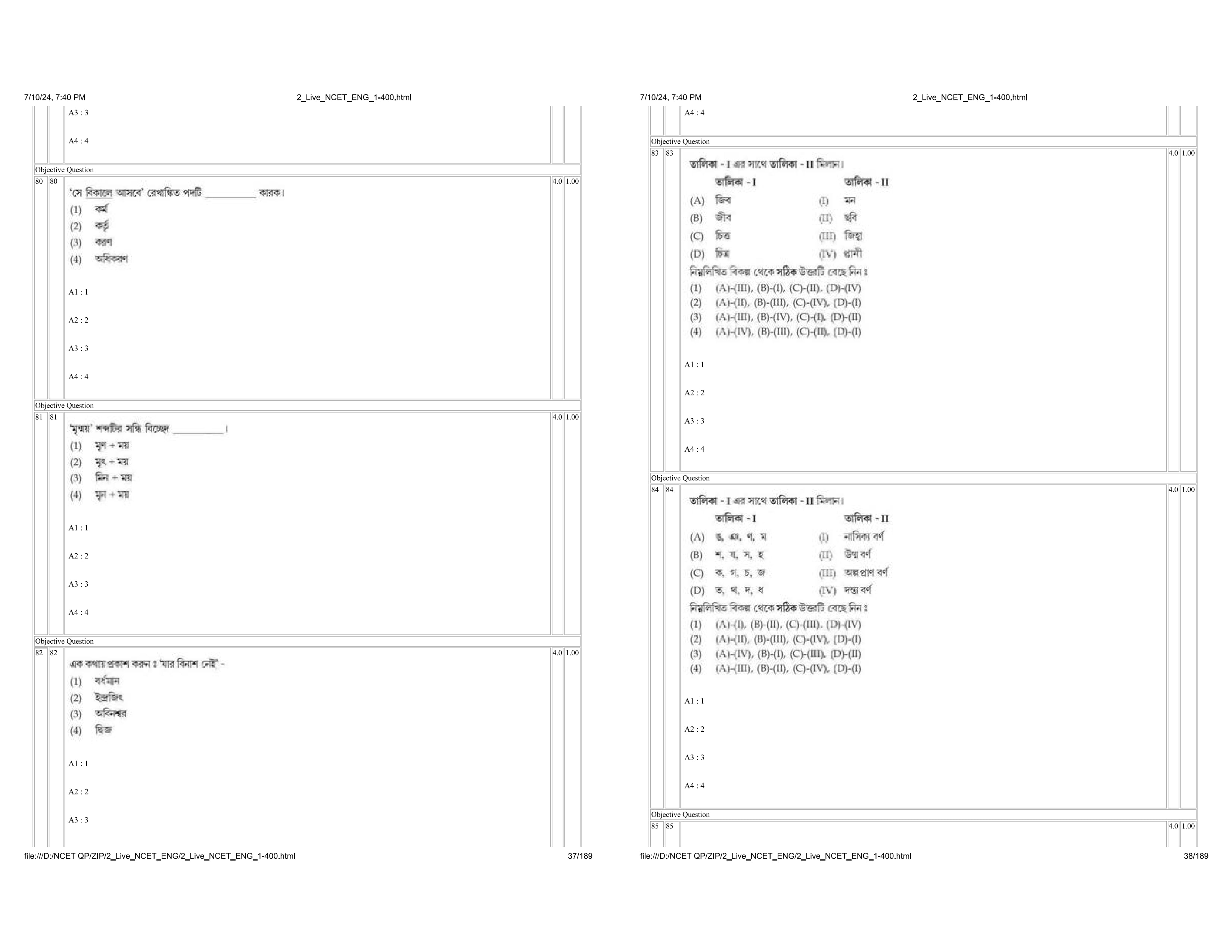 NCET 2024 Question Paper (PDF) - Download Here - AglaSem Admission