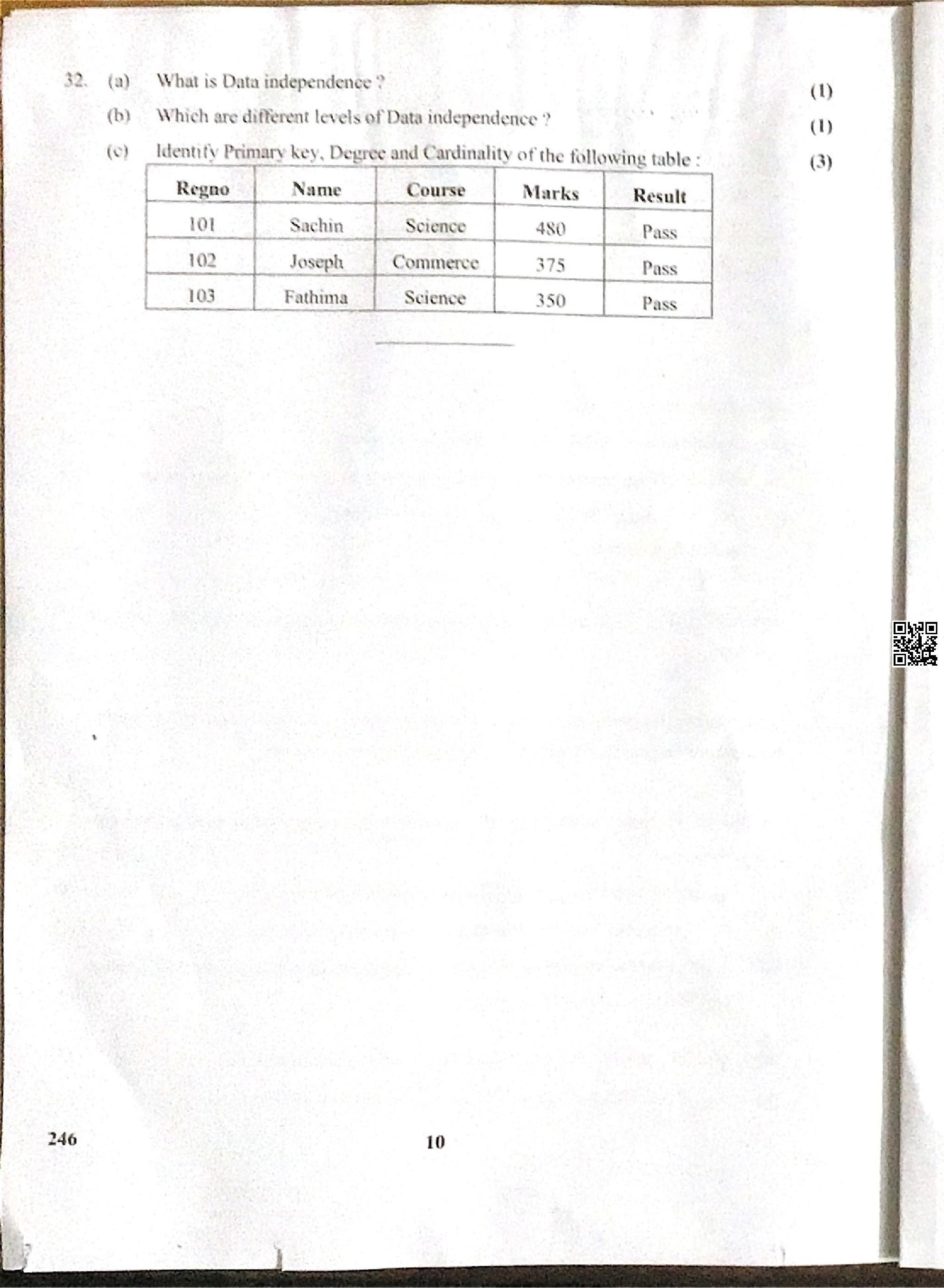 Kerala Plus Two Computer Application Model Exam Question Paper 2025 ...