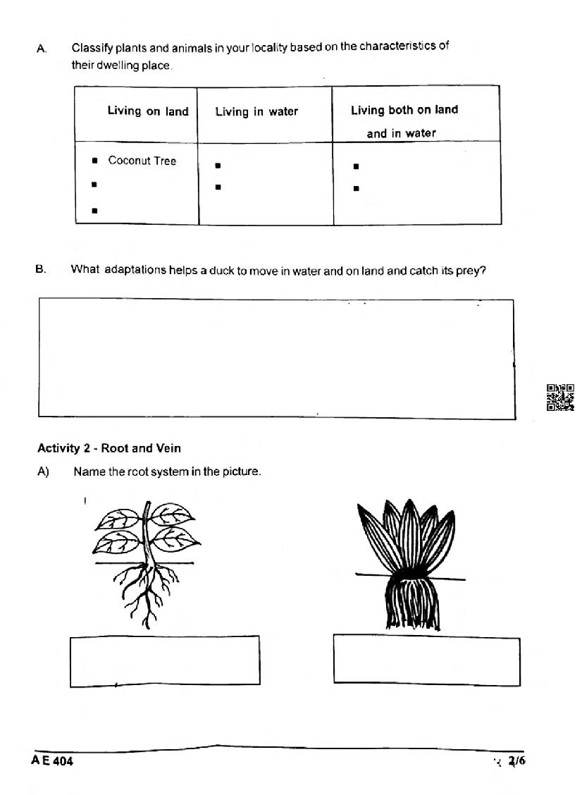 Class 4 EVS Onam Exam Question Paper 2024-25 | Kerala Std 4 First Term ...