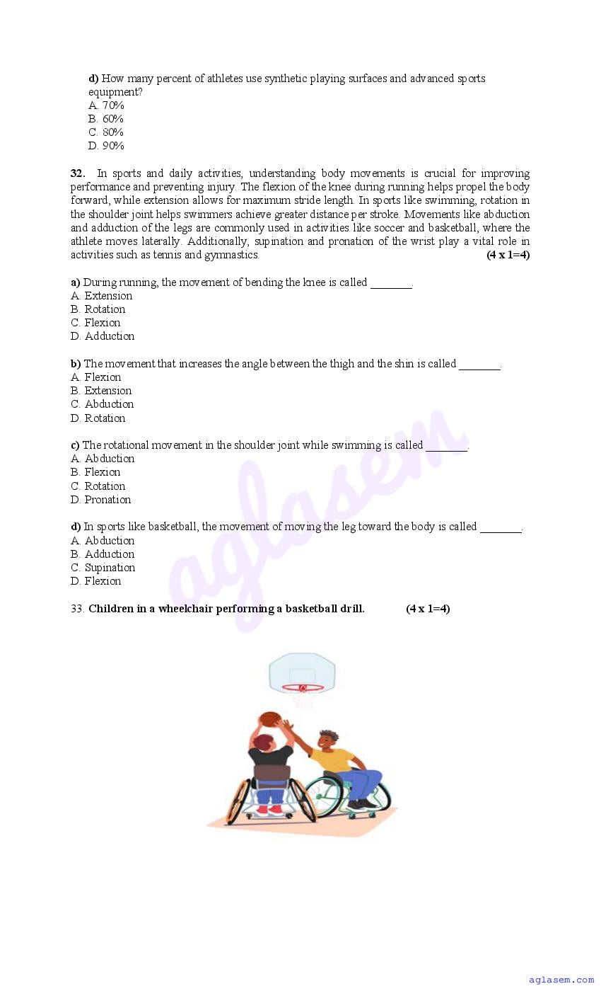 Class 11 Physical Education Sample Paper 2026 PDF - Download Physical ...