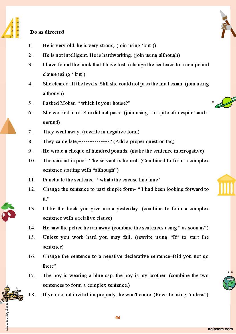 CGBSE Class 10th Question Bank for English (PDF) - Important Questions ...