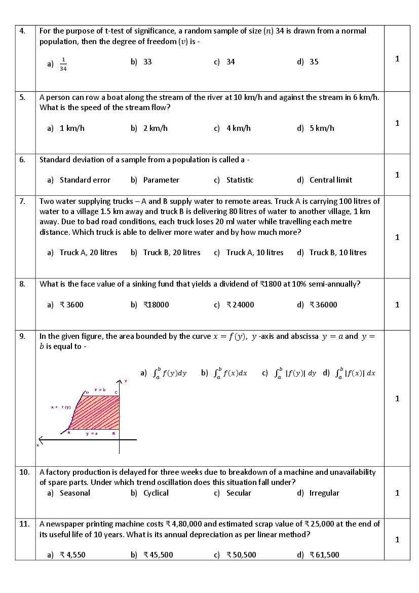 CBSE Class 12 Applied Maths Sample Paper 2023 PDF Class 12 Applied