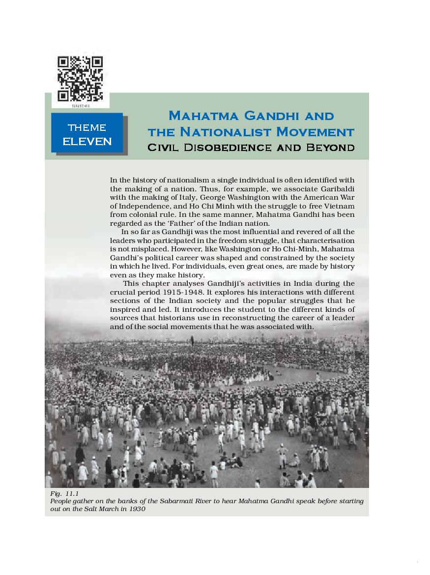 NCERT Book Class 12 History Chapter 11 Mahatma Gandhi And National NCERT Book Class 12 History Chapter 11 Mahatma Gandhi And National