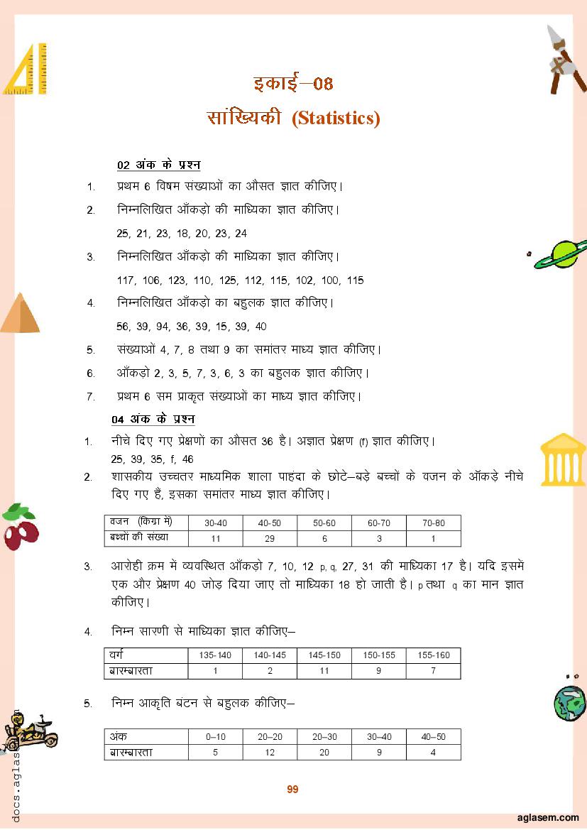 CGBSE Class 10th Question Bank for Maths (PDF) - Important Questions CG ...