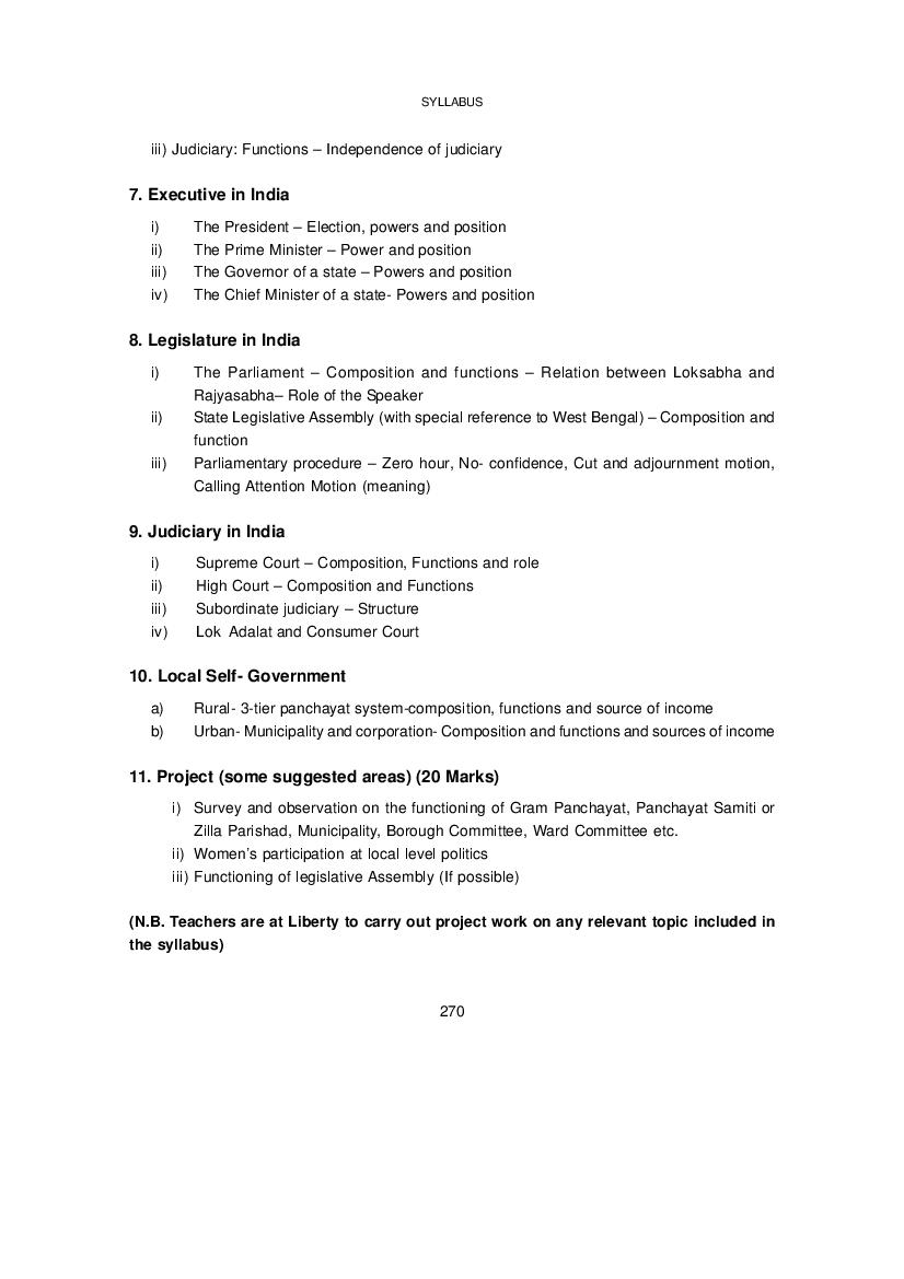 WBCHSE Class 12 Political Science Syllabus 2024 PDF West Bengal WBCHSE Class 12 Political Science Syllabus 2024 PDF West Bengal
