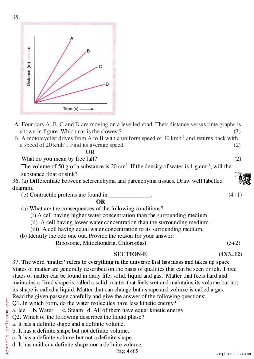 Class 9 Science Mid Term Question Paper 2025 | Download 9th Term 1 Exam ...