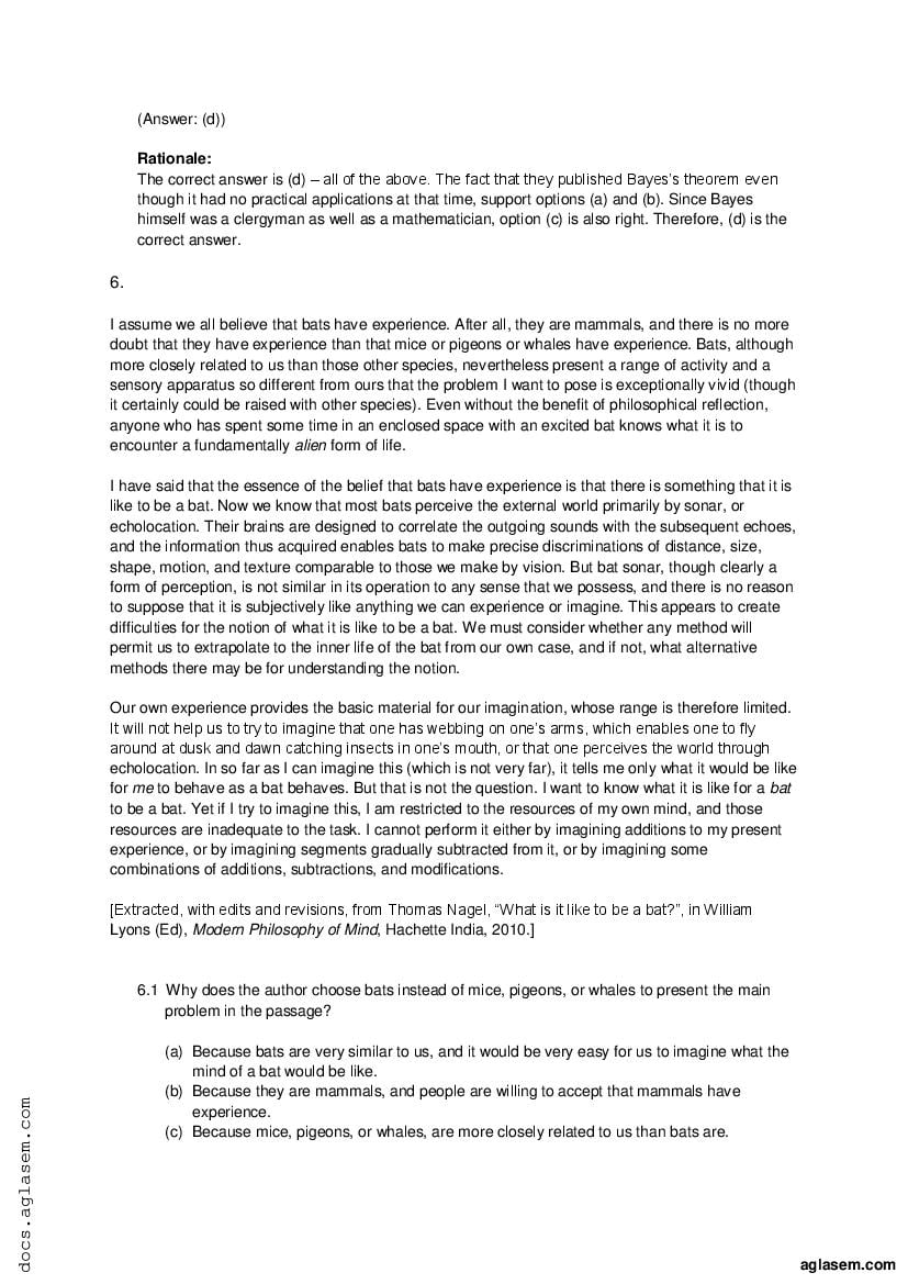 CLAT Sample Paper 2023 (PDF) - Download Here