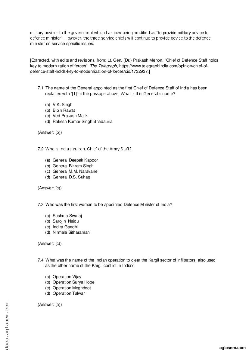 CLAT Sample Paper 2023 (PDF) - Download Here