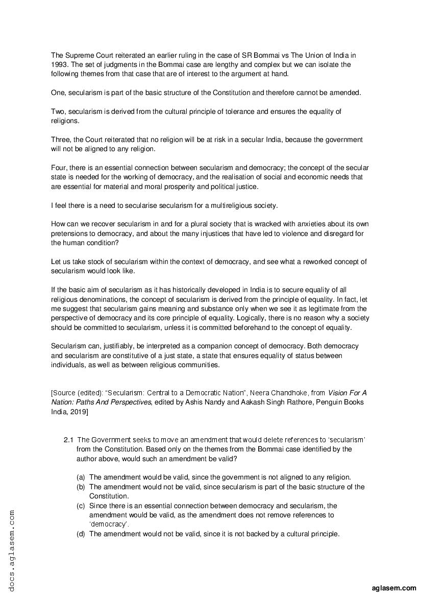 CLAT Sample Paper 2023 (PDF) - Download Here