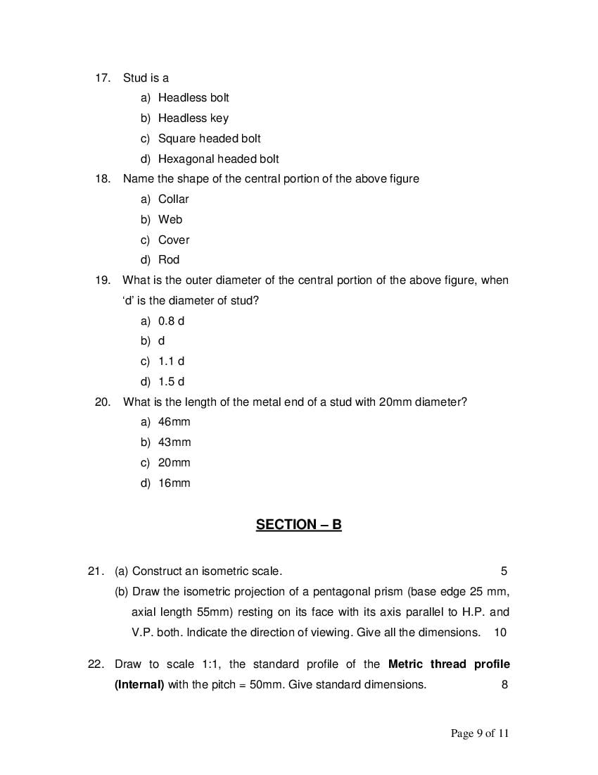 CBSE Class 12 Engineering Graphics Sample Paper 2023 (PDF) - Class 12 ... CBSE Class 12 Engineering Graphics Sample Paper 2023 (PDF) - Class 12 ...