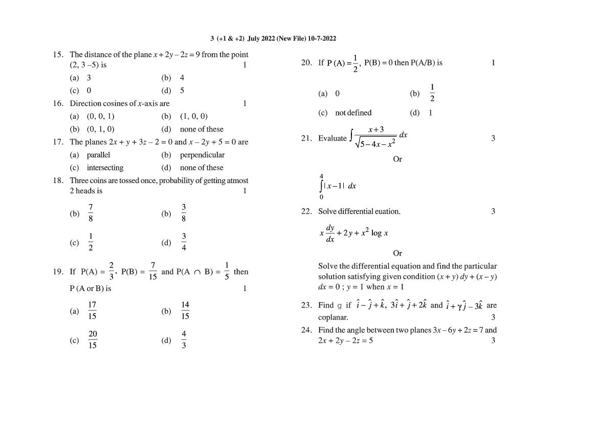HP Board 12th Maths Model Paper 2024 PDF NCERT Expert
