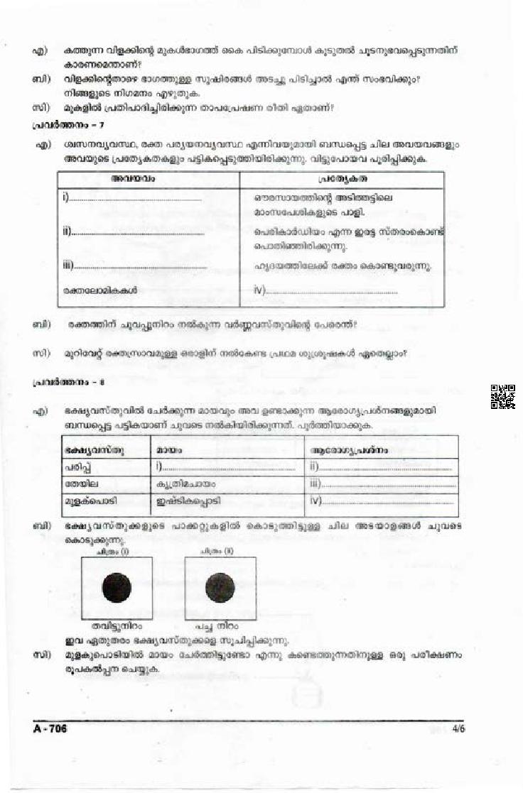 Kerala Class 7 Basic Science Question Paper 2024 (PDF) - AglaSem