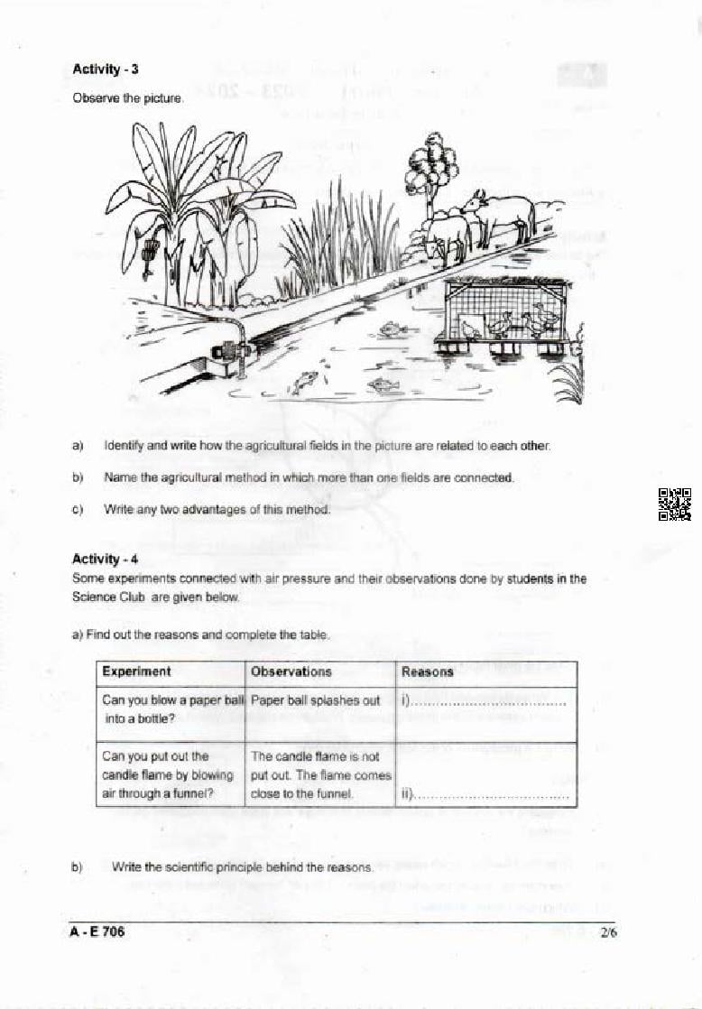 Kerala Class 7 Basic Science Question Paper 2024 (PDF) - AglaSem