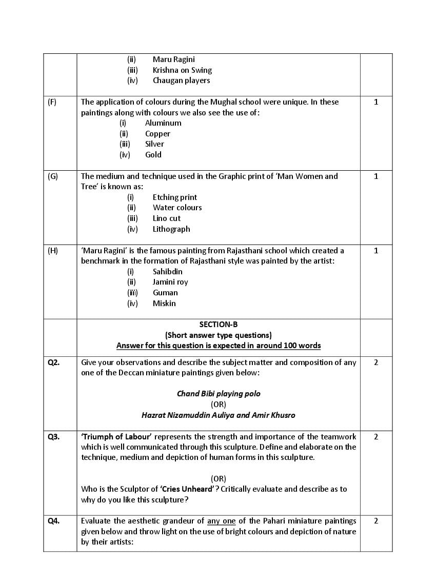 CBSE Class 12 Graphic Sample Paper 2023 (PDF) – Class 12 Graphic Sample ...