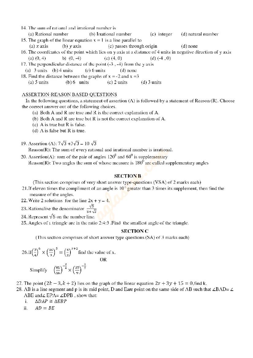 Class 9 Maths Half Yearly Question Paper 2024 Download 9th Half Class 9 Maths Half Yearly Question Paper 2024 Download 9th Half