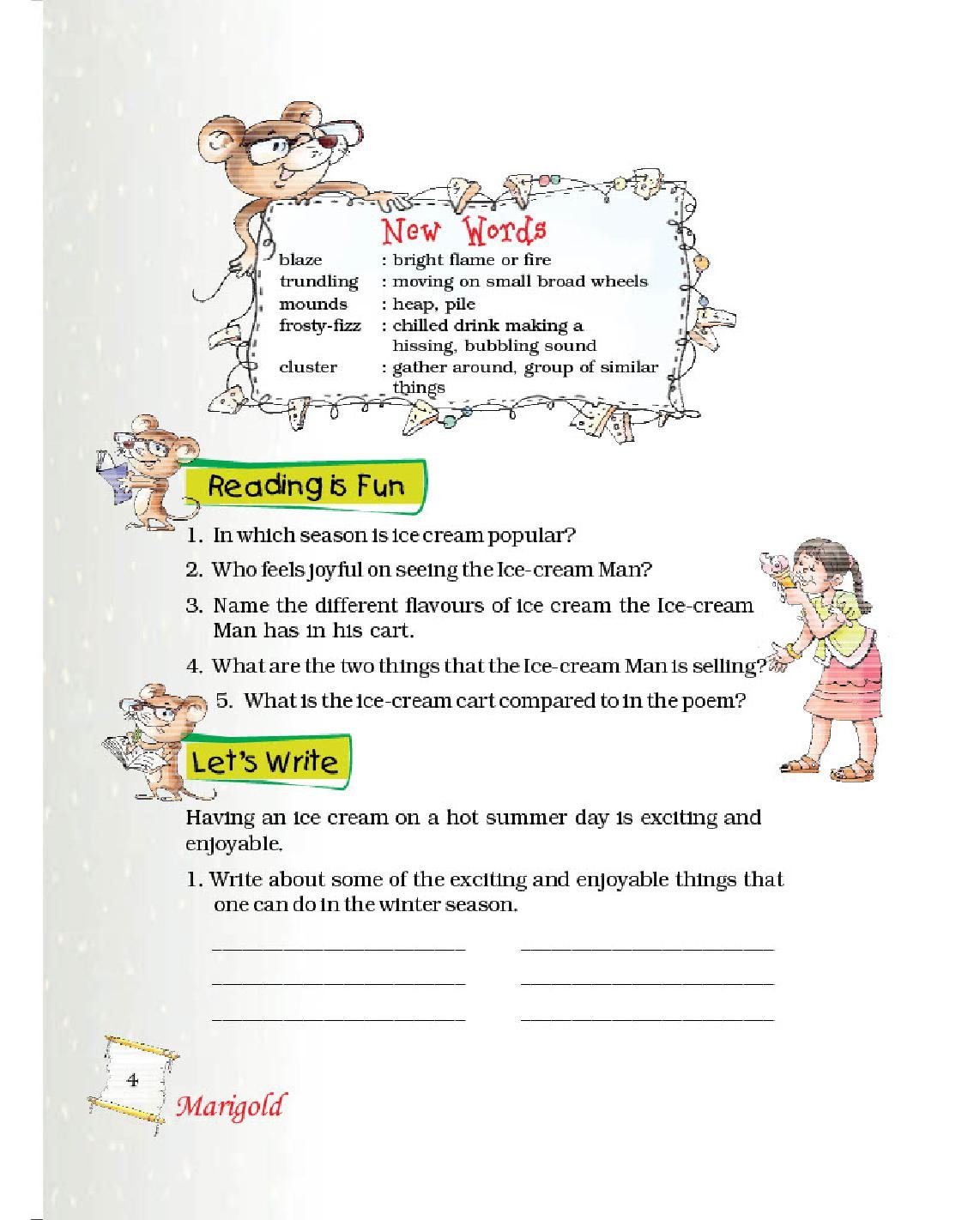 NCERT Book Class 5 English Chapter 1 Ice Cream Man