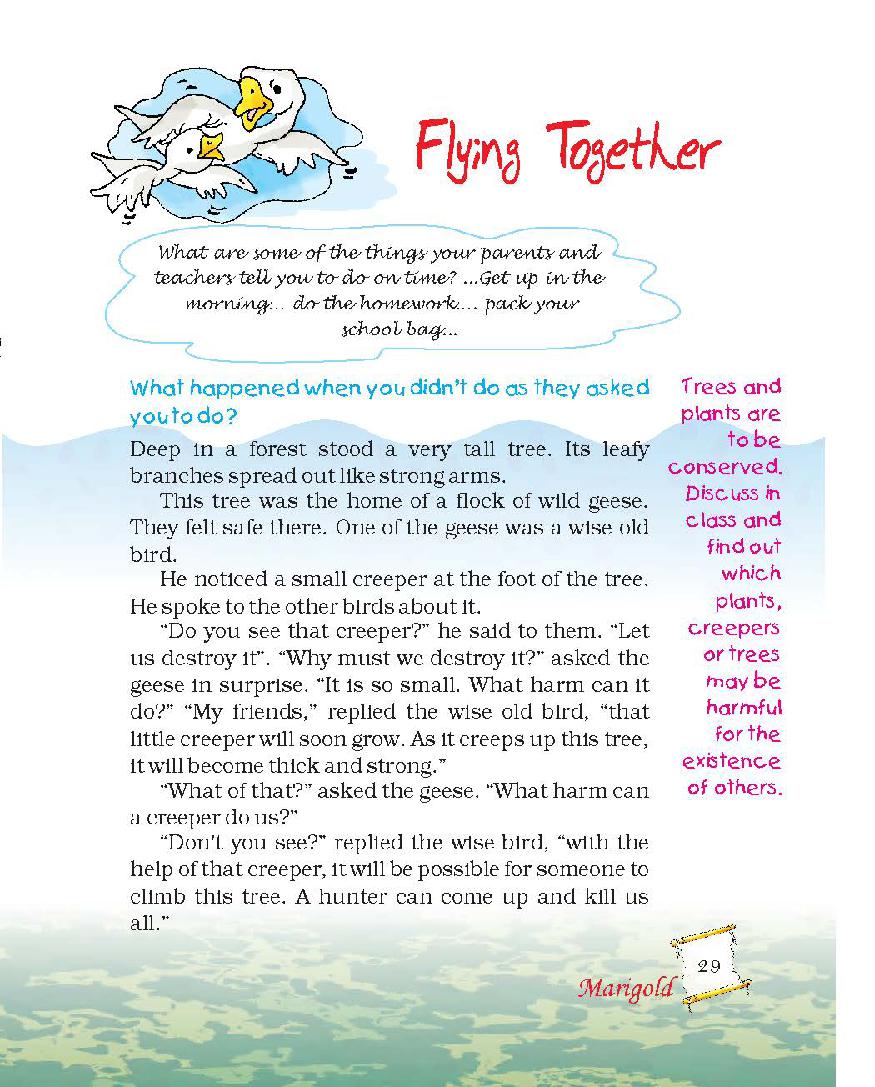 NCERT Book Class 5 English Chapter 2 Teamwork Flying Together 2024 25 NCERT Book Class 5 English Chapter 2 Teamwork Flying Together 2024 25