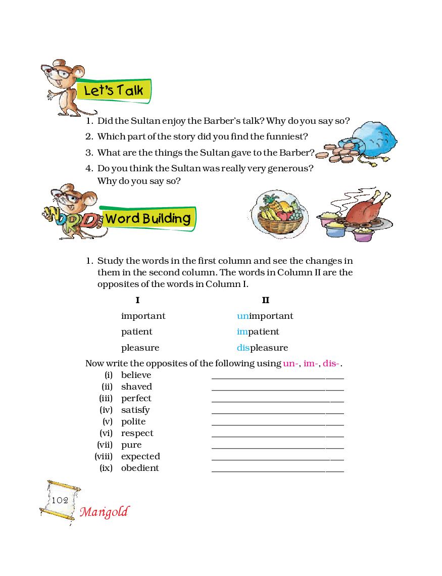 NCERT Book Class 5 English Chapter 6 Class Discussion