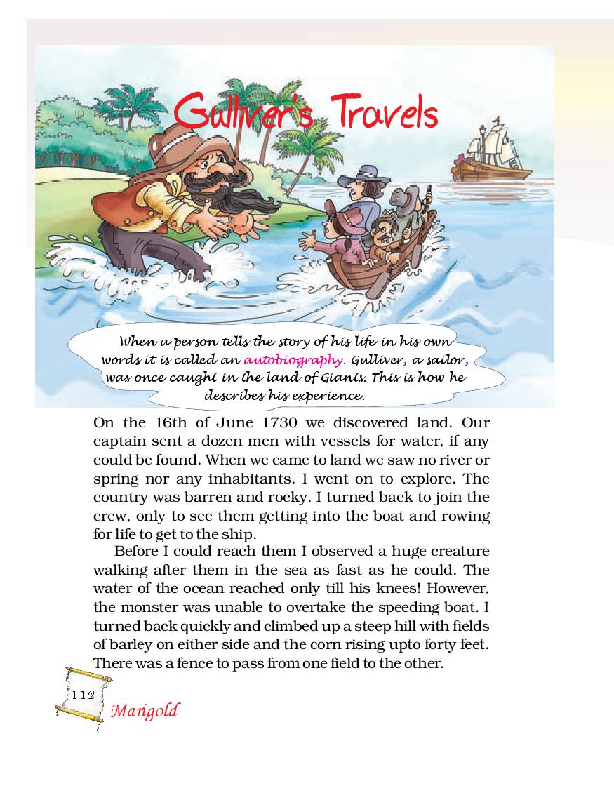 CBSE Class 5 English Marigold Chapter 7 Topsy turvy Land Gullivers 