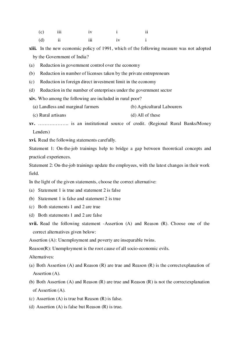 PSEB 12th Economics Sample Paper 2024 (PDF) - Punjab Board Model Paper ...