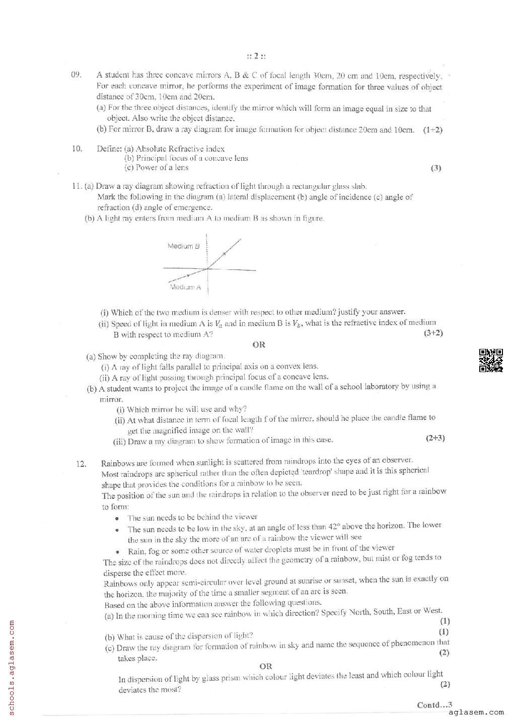 Class 10 Science Mid Term Question Paper 2025 | Download 10th Term 1 ...
