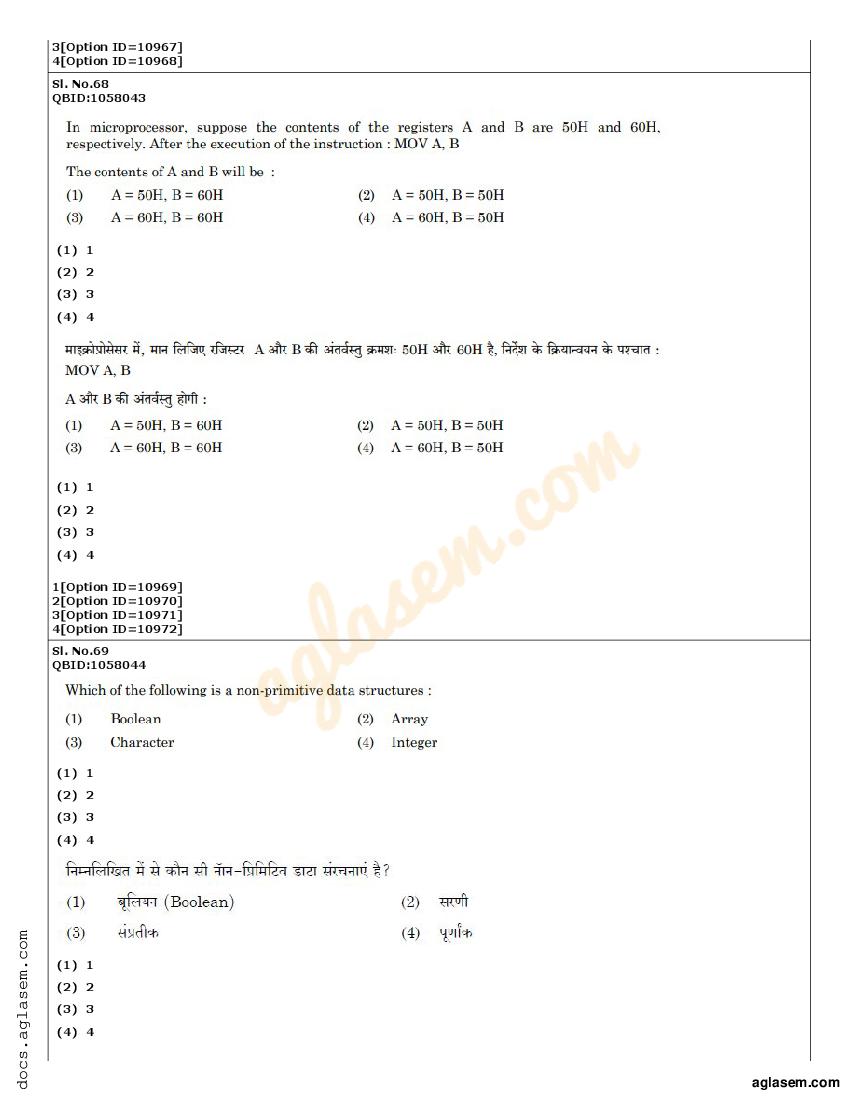 CUET PG Data Science Artifical Intelligence Cyber Security Question