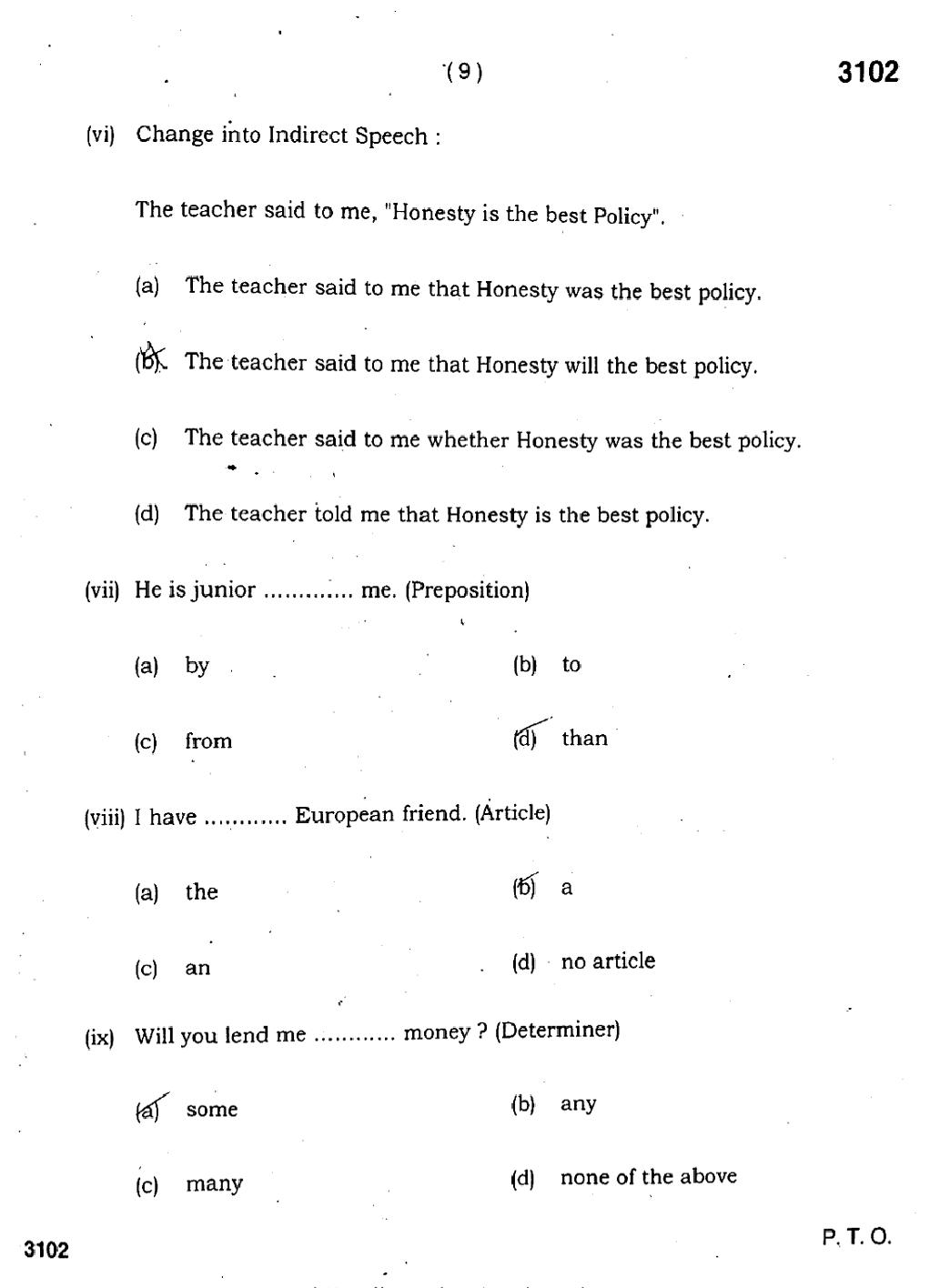 HBSE 9th English Question Paper 2026 (PDF) - Download Haryana Board ...