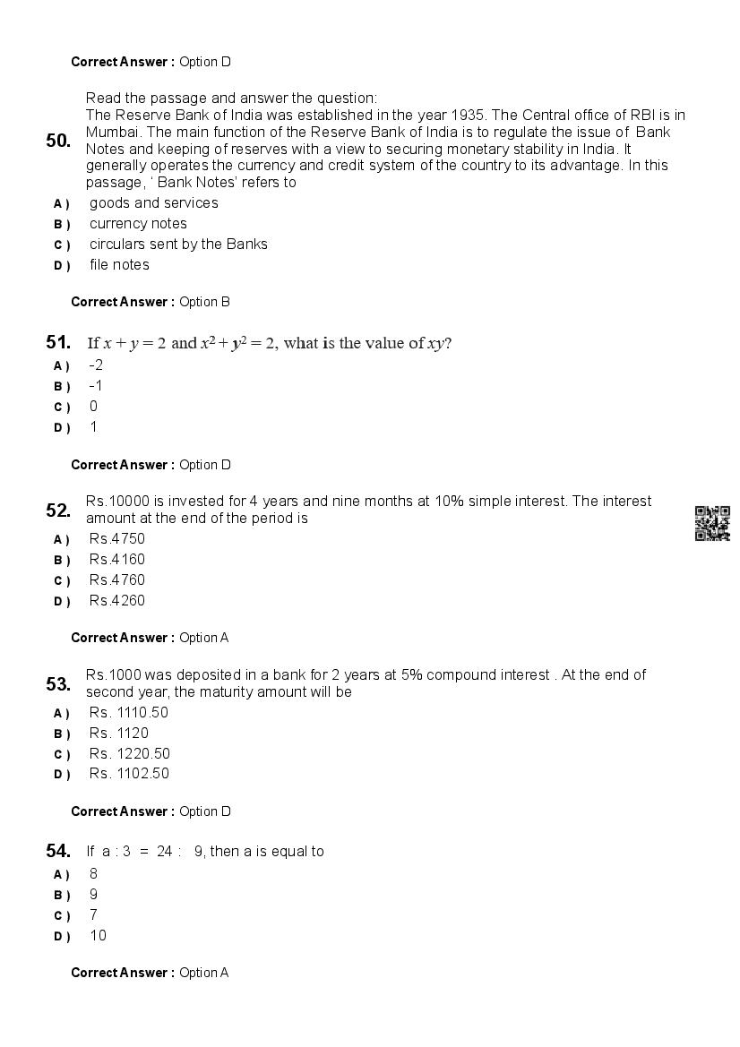 KMAT Kerala 2025 Question Paper (PDF) - Download Here - AglaSem Admission