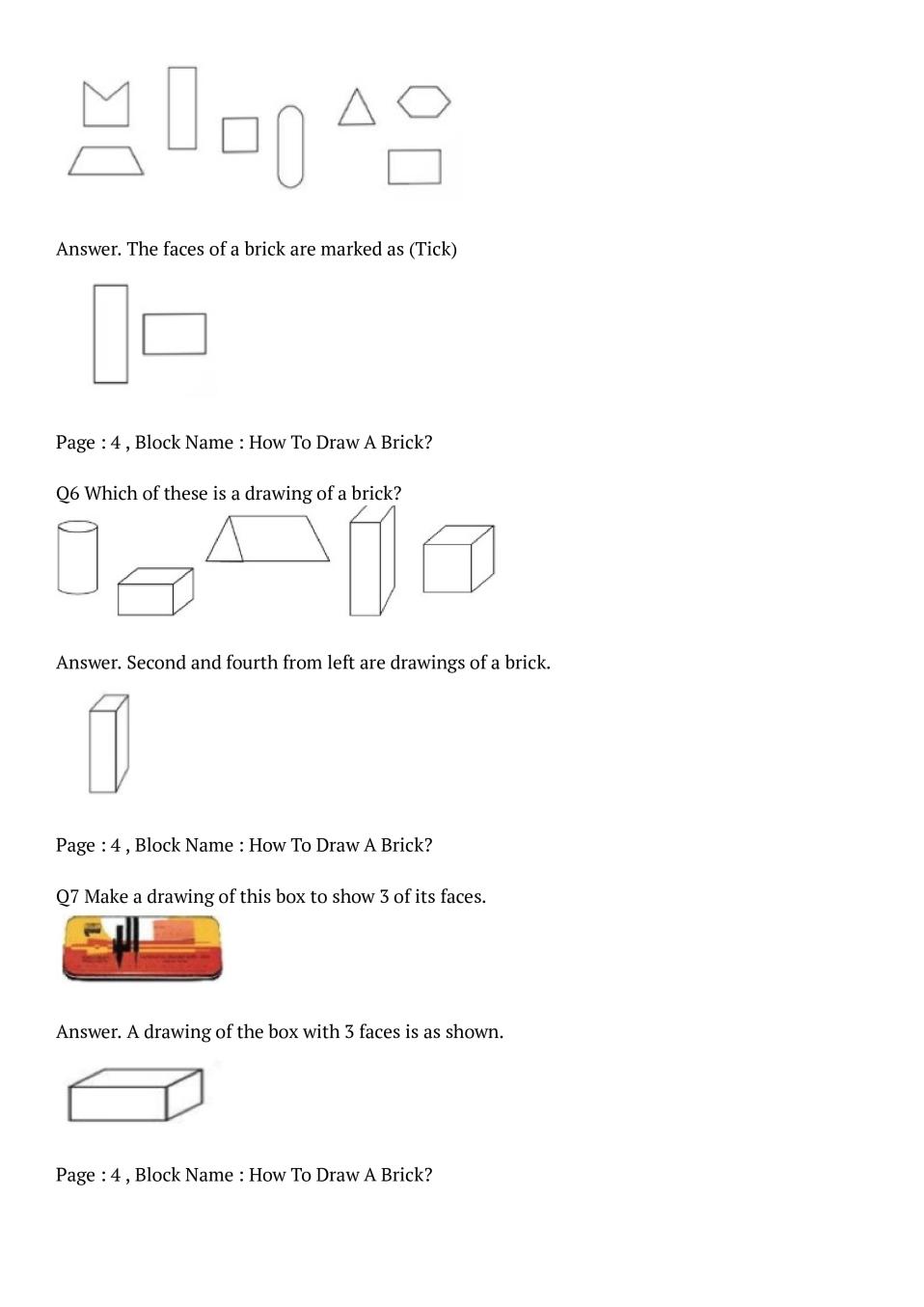 NCERT Solutions For Class 4 Maths Chapter 1 Building With Bricks NCERT Solutions For Class 4 Maths Chapter 1 Building With Bricks