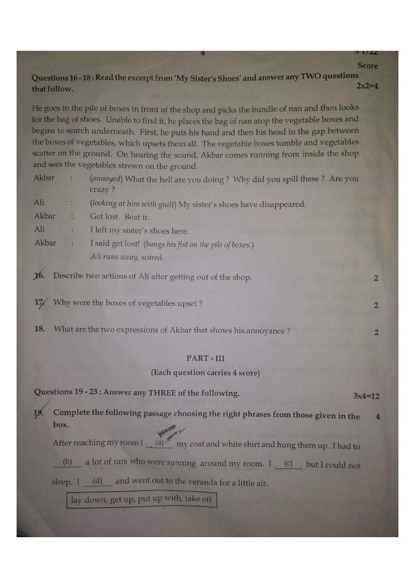 Kerala SSLC English Question Paper 2022 PDF Kerala SSLC English Question Paper 2022 PDF