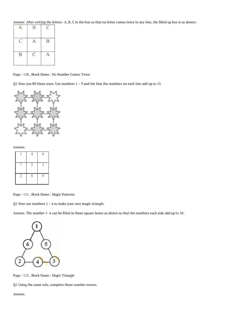 NCERT Solutions For Class 4 Maths Chapter 10 Play With Patterns PDF 