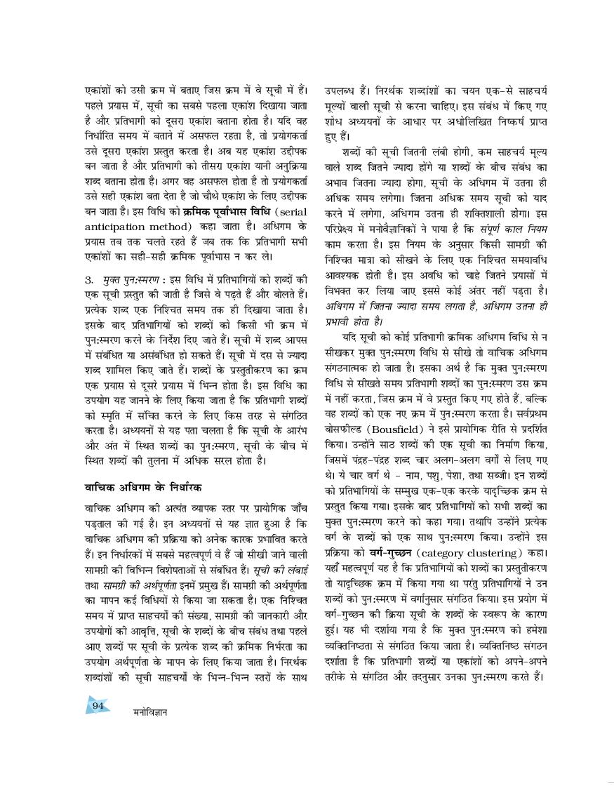 NCERT Book Class 11 Psychology Chapter 5 Learning PDF NCERT Book Class 11 Psychology Chapter 5 Learning PDF