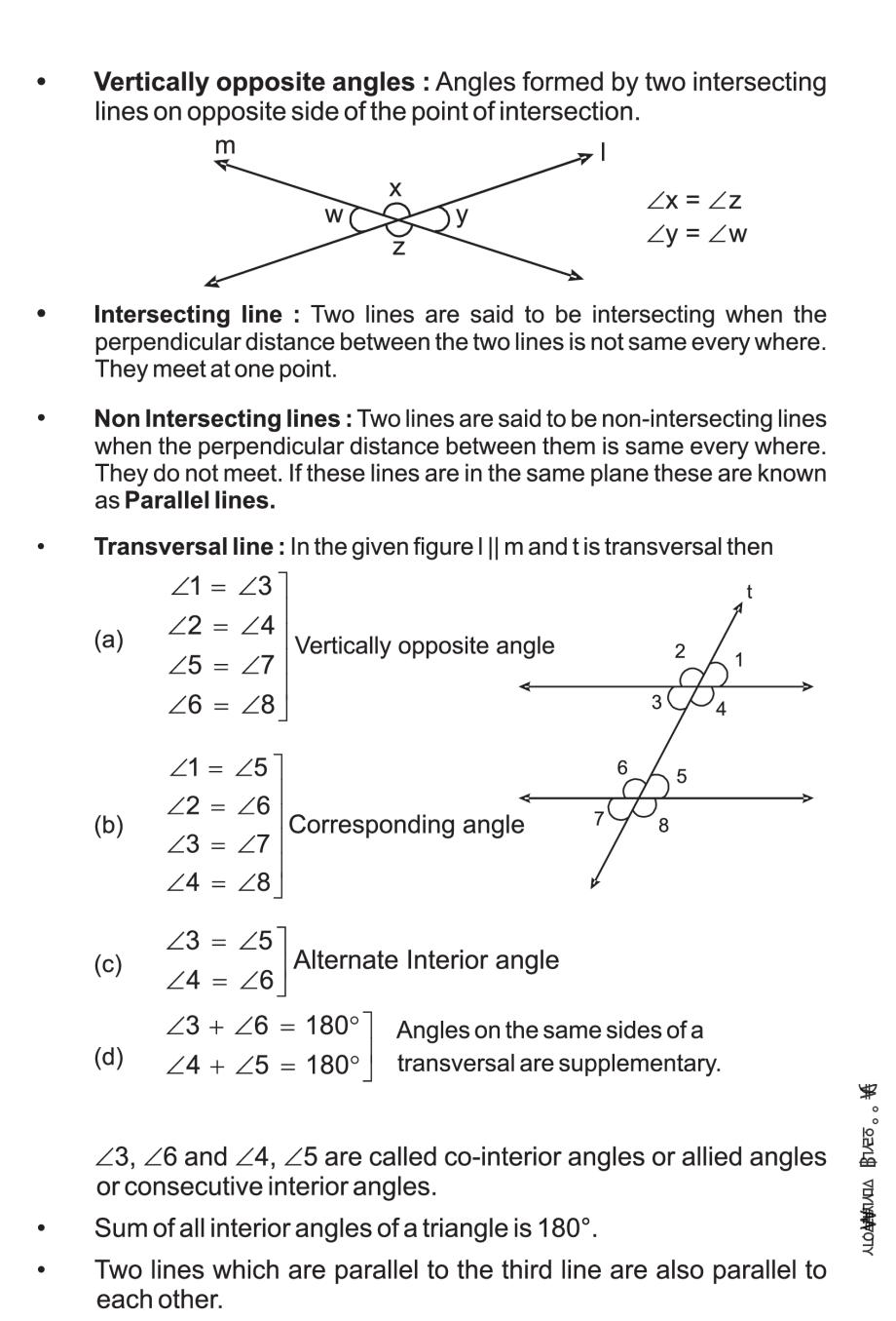 Class 9 Math Lines And Angles Notes Important Questions Practice Paper Class 9 Math Lines And Angles Notes Important Questions Practice Paper