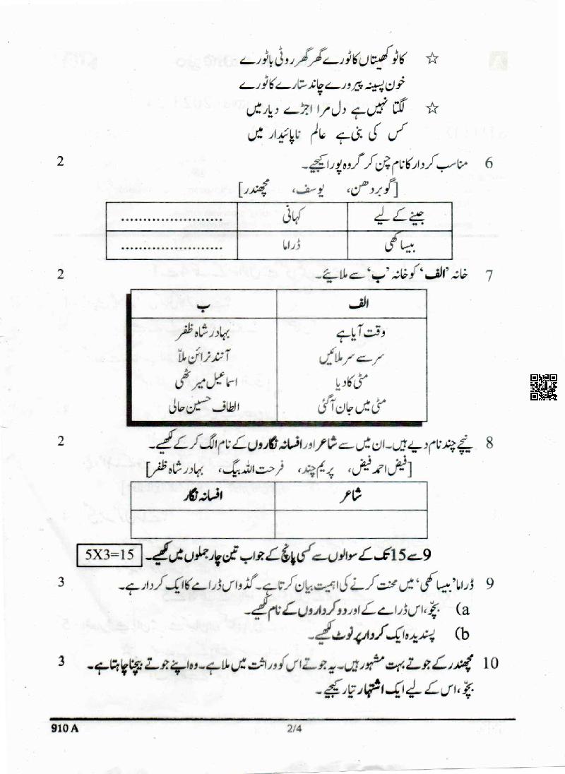 Kerala Class 9 Urdu Question Paper 2024 (PDF) - AglaSem