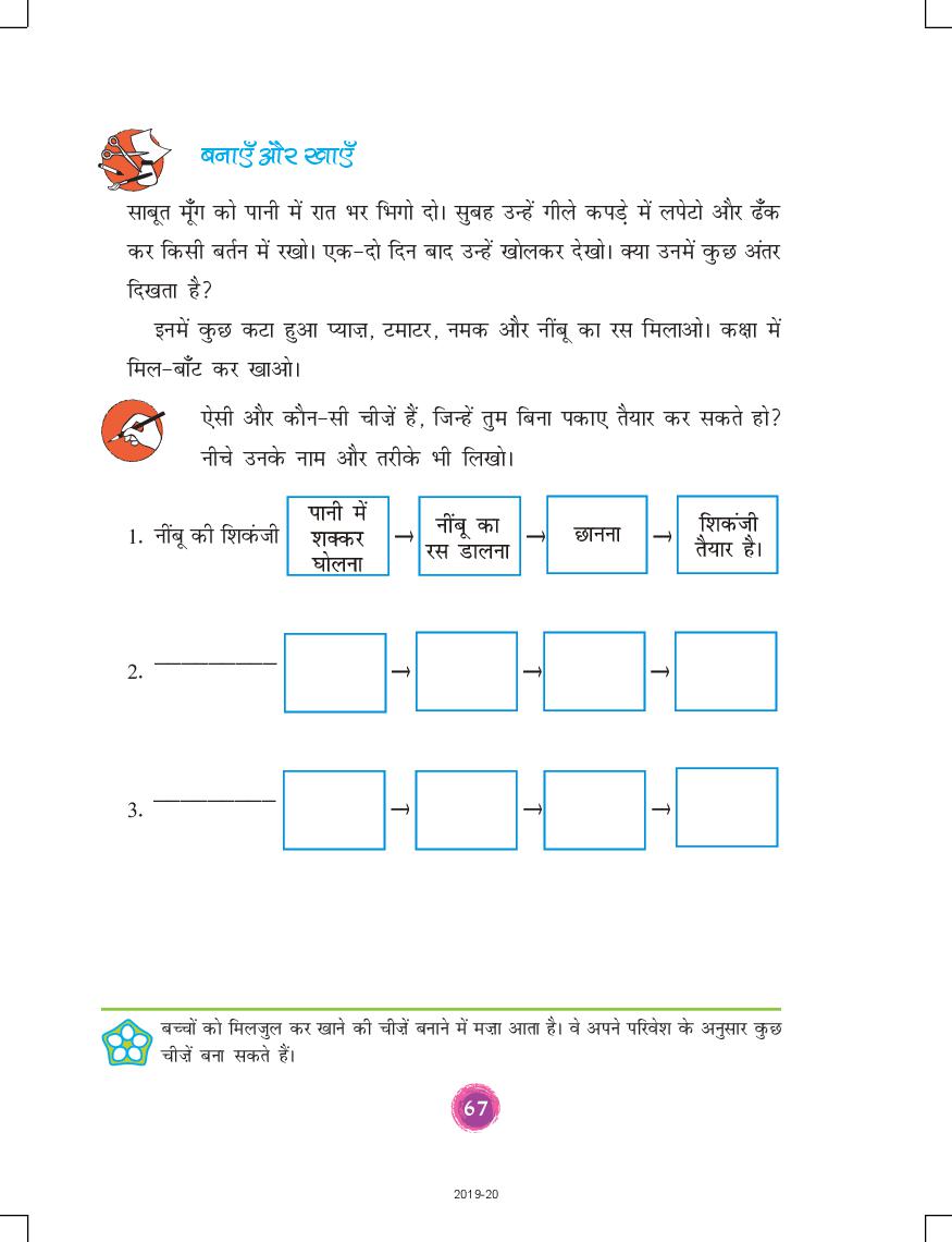 NCERT Book Class 3 EVS Chapter 10 What is Cooking (पकाएँ, खाएँ)