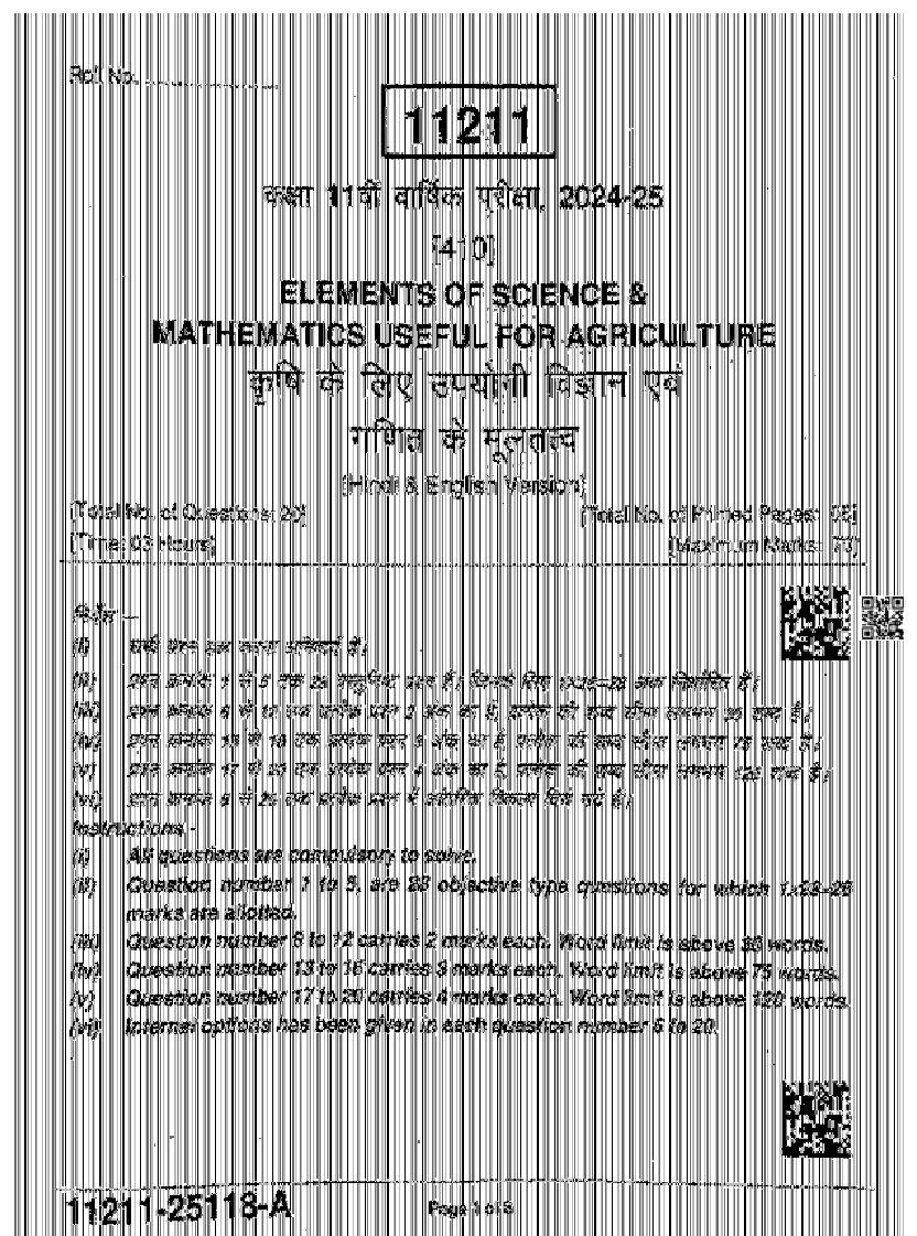 MP Board Class 11 Elements of Science and Mathematics Useful for ...