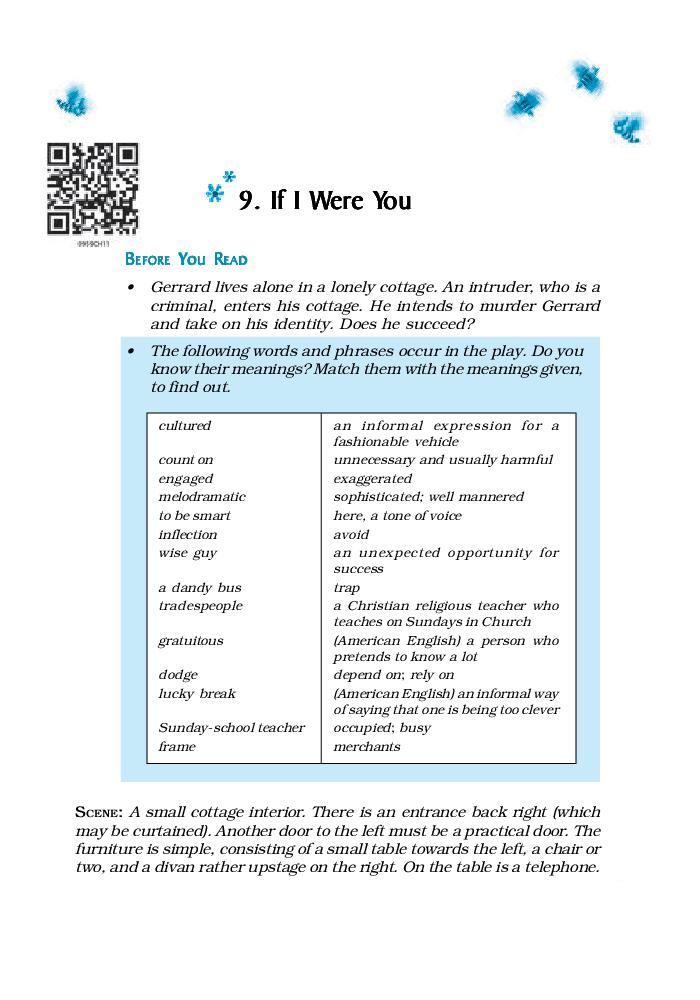 NCERT Book Class 9 English Beehive Chapter 9 If I Were You
