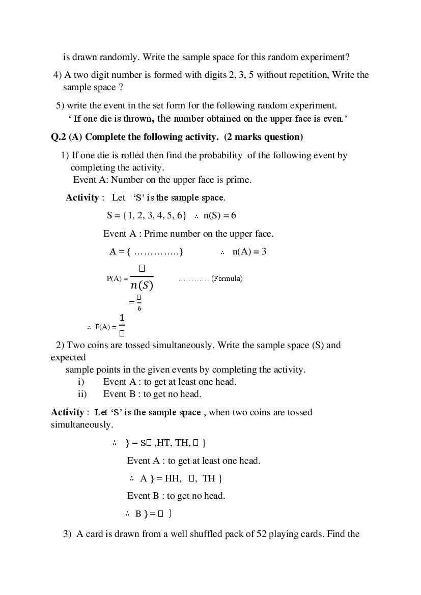 Maharashtra SSC Maths Question Bank 2023 PDF Maharashtra Board