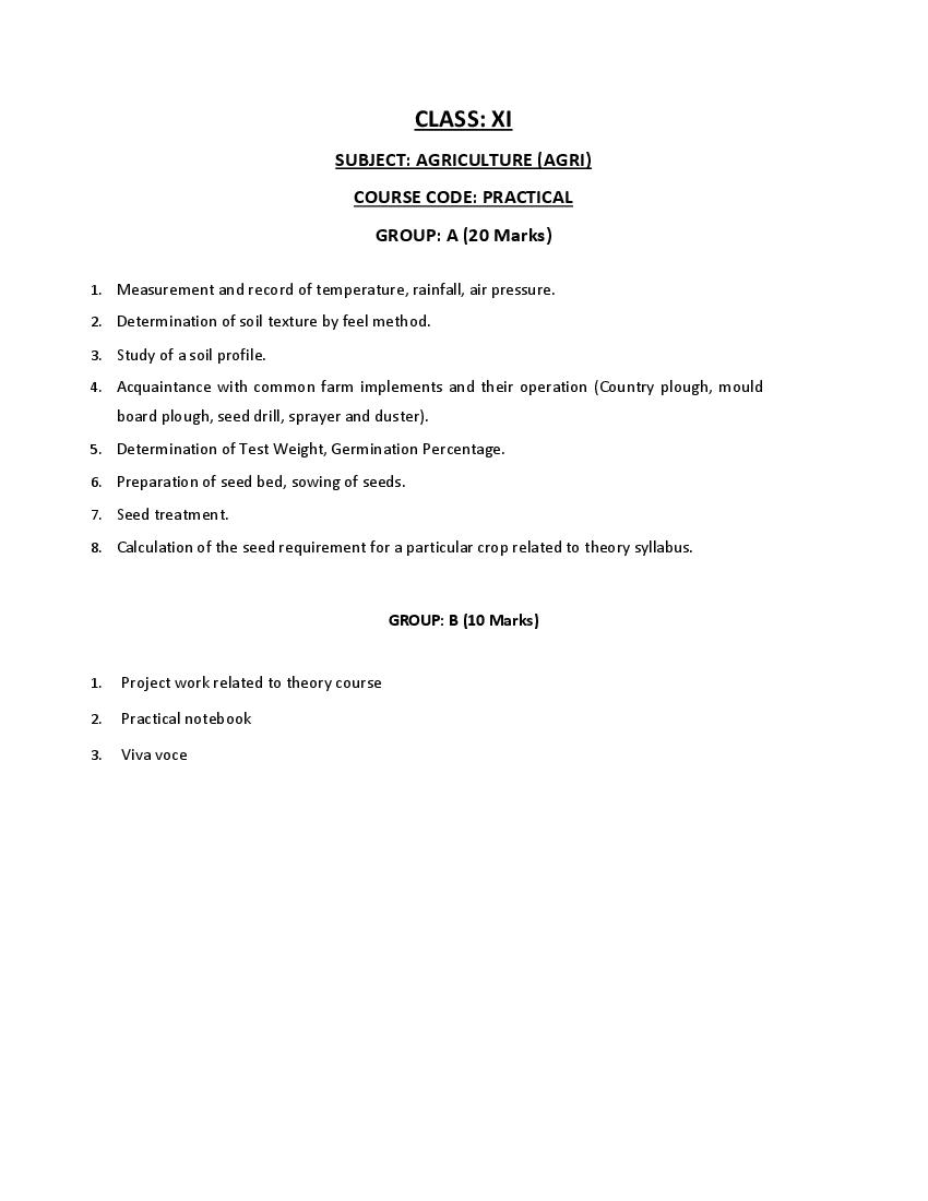 WBCHSE Class 12 Agriculture Syllabus 2024 (PDF) - West Bengal Board ...