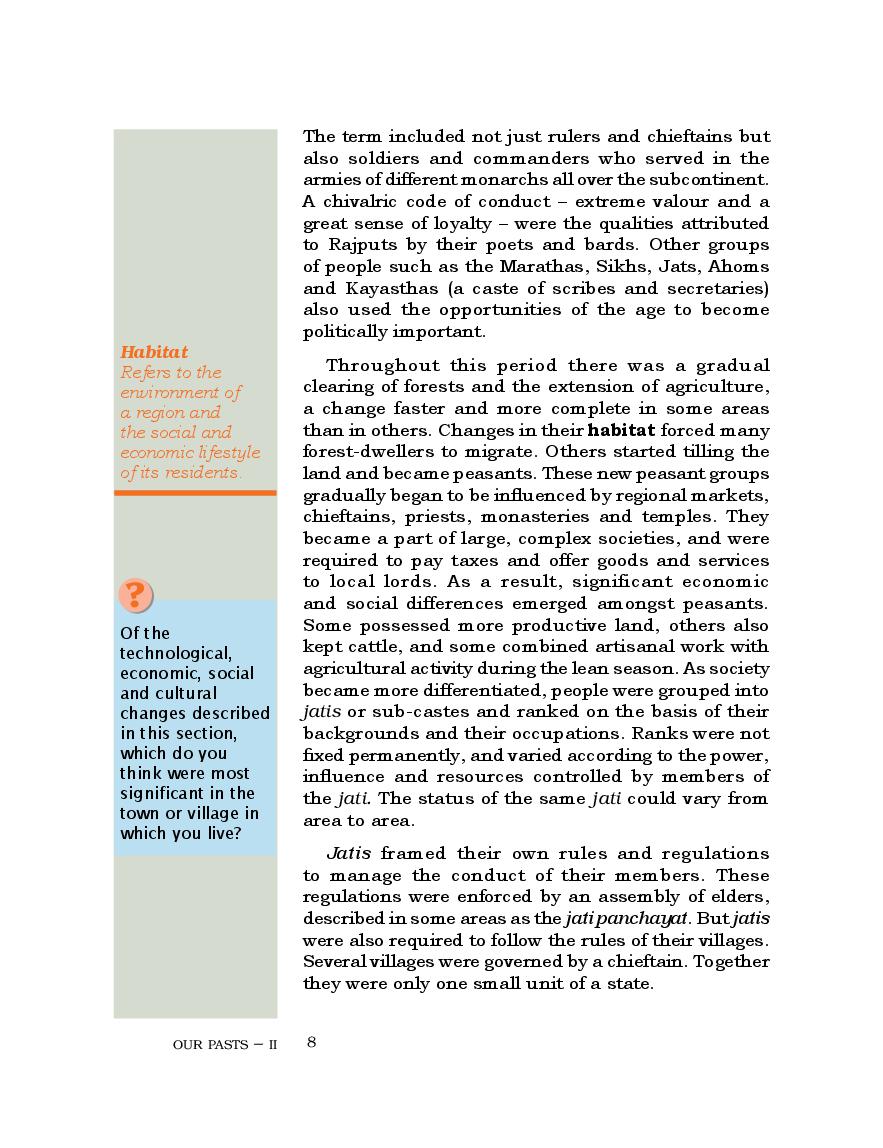 NCERT Book Class 7 Social Science Chapter 1 Tracing Changes Through A