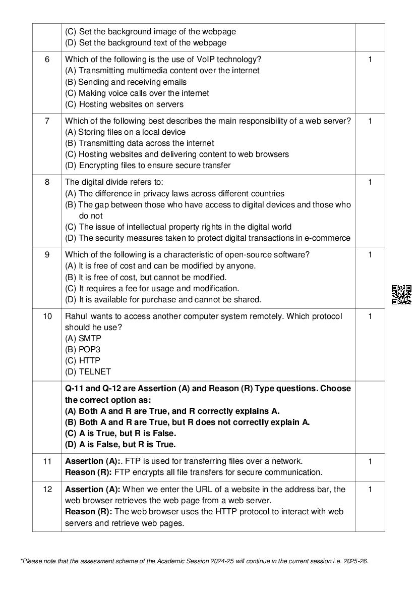 CBSE Class 10 Computer Application Sample Paper 2026 (Solved) PDF ...