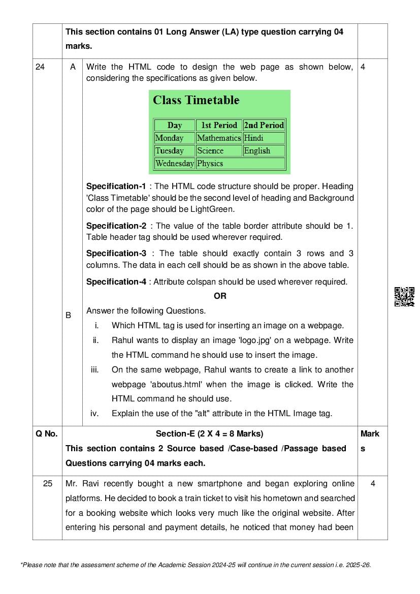 CBSE Class 10 Computer Application Sample Paper 2026 (Solved) PDF ...