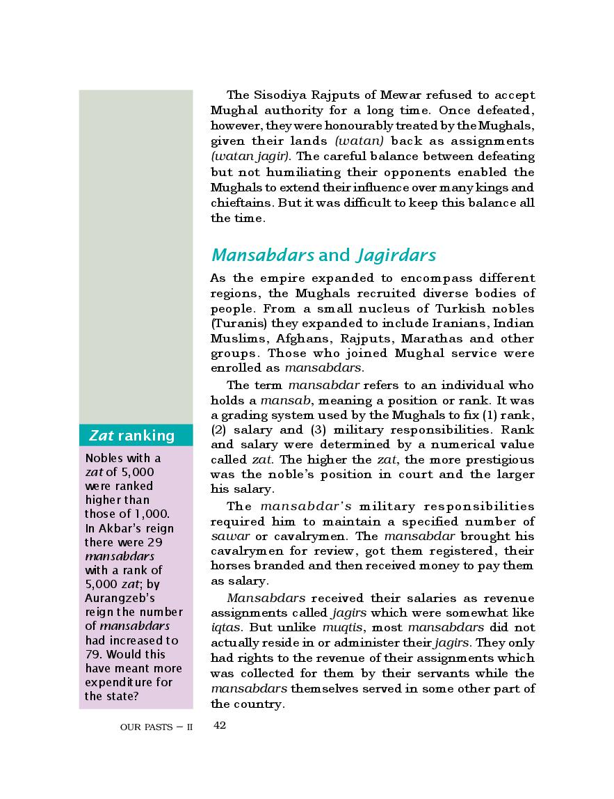 NCERT Book Class 7 Social Science History Chapter 4 The Mughal Empire